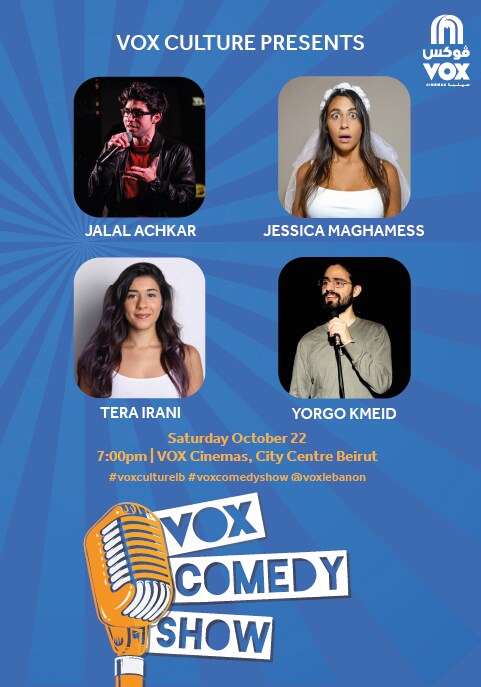 VOX Comedy Show - EN-AR | Now Showing | Book Tickets | VOX Cinemas Lebanon